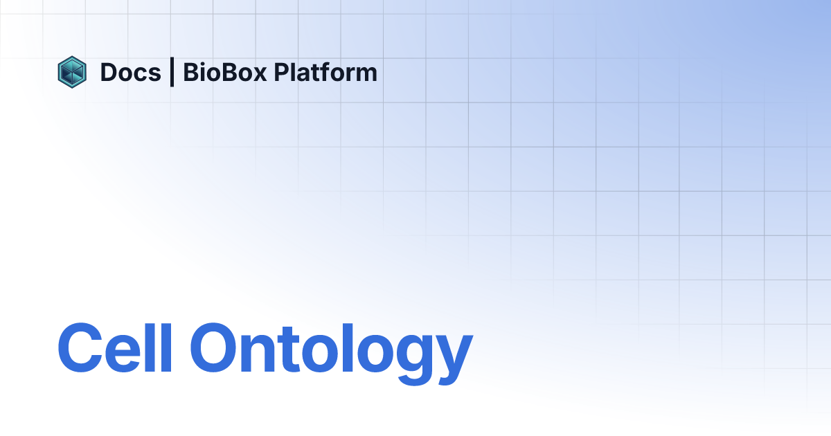 Cell Ontology | Docs | BioBox Platform